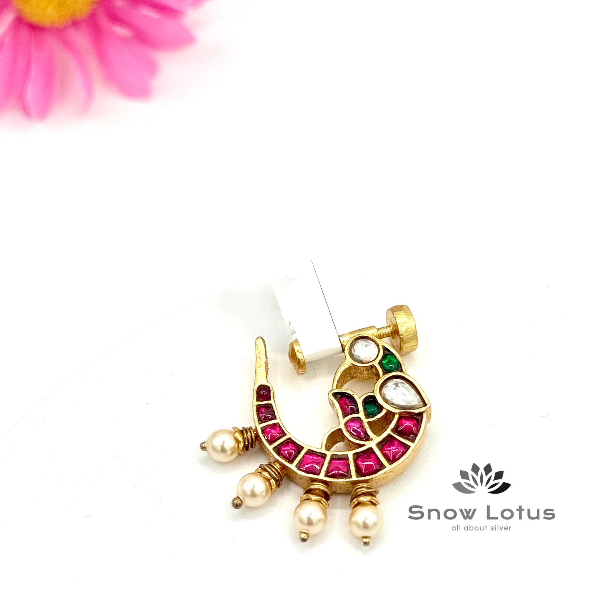 Buy Sterling Silver Nose Pins for Women Online in USA – Snow Lotus