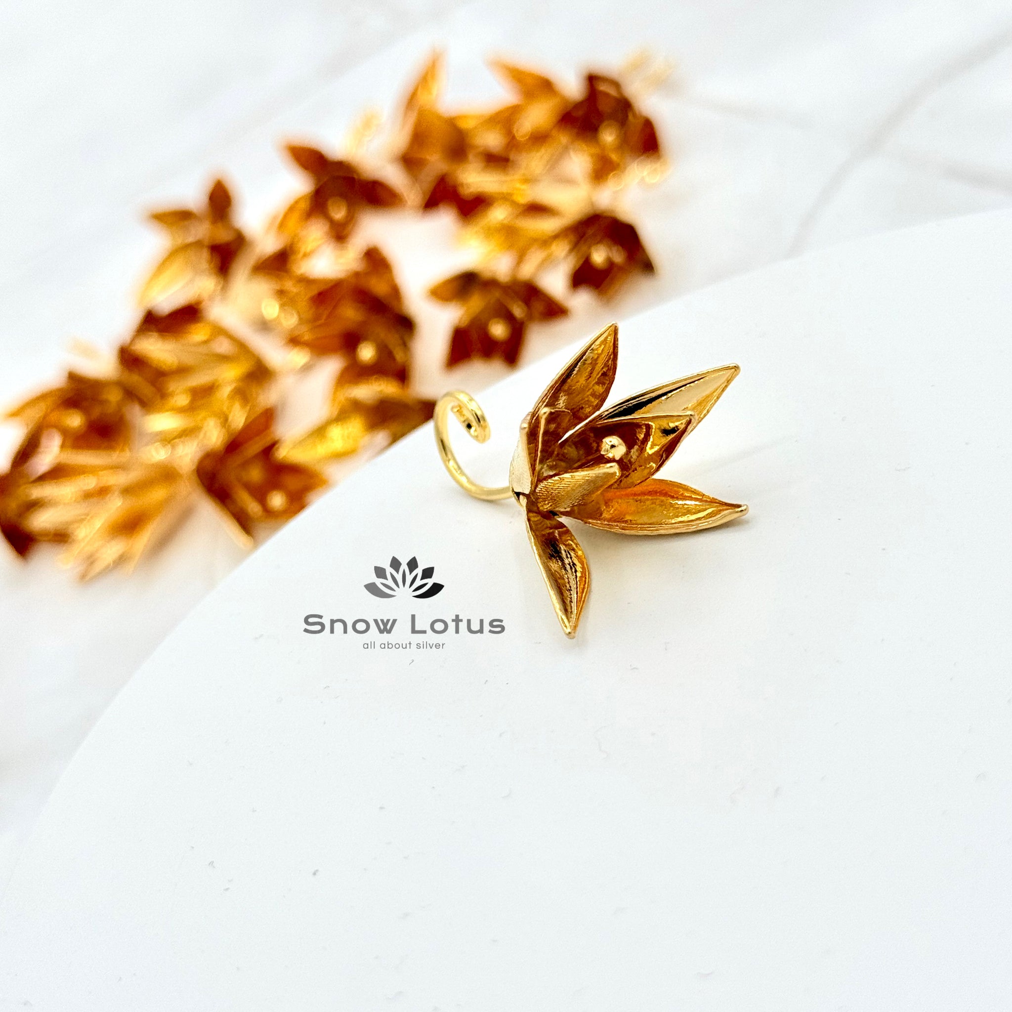 Gold Polish Sampangi flowers